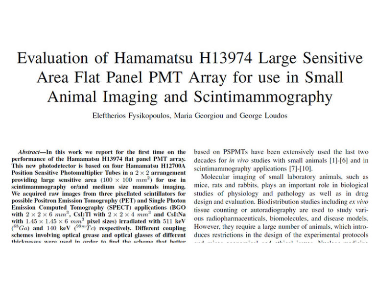 Our collaboration with Hamamatsu results in a new article evaluating ...